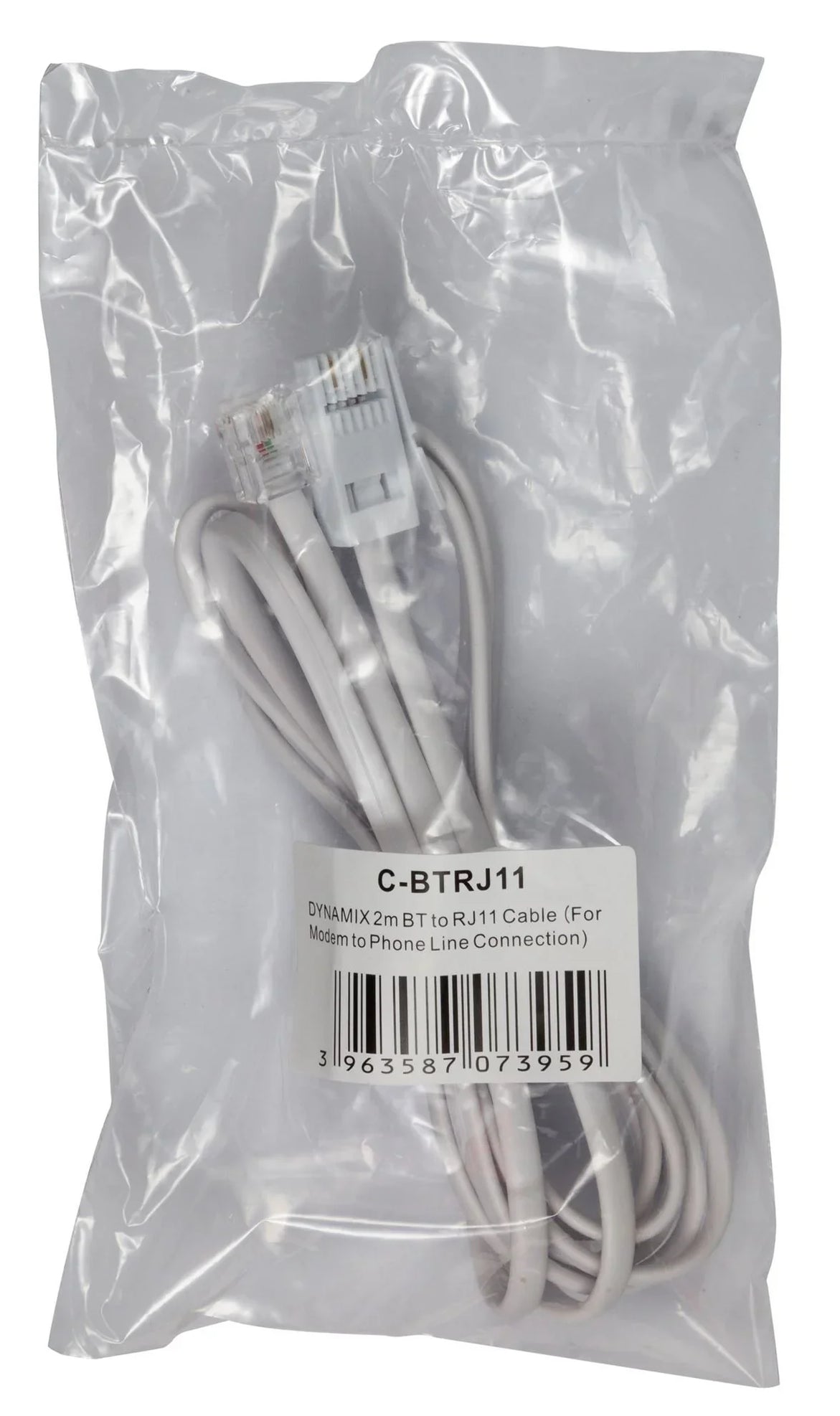 DYNAMIX 2m BT to RJ11 Cable (For Modem to Phone Line Connection ...