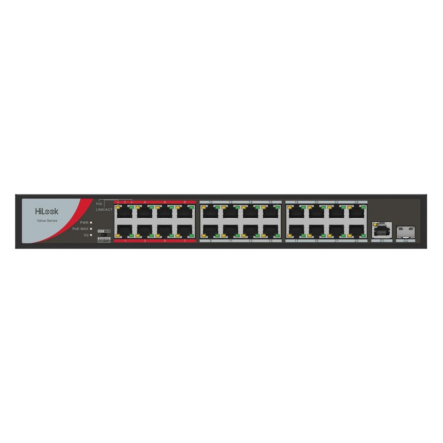 HILOOK 24 Port 10/100 Fast Ethernet Unmanaged POE Switch with 230W 24x ...