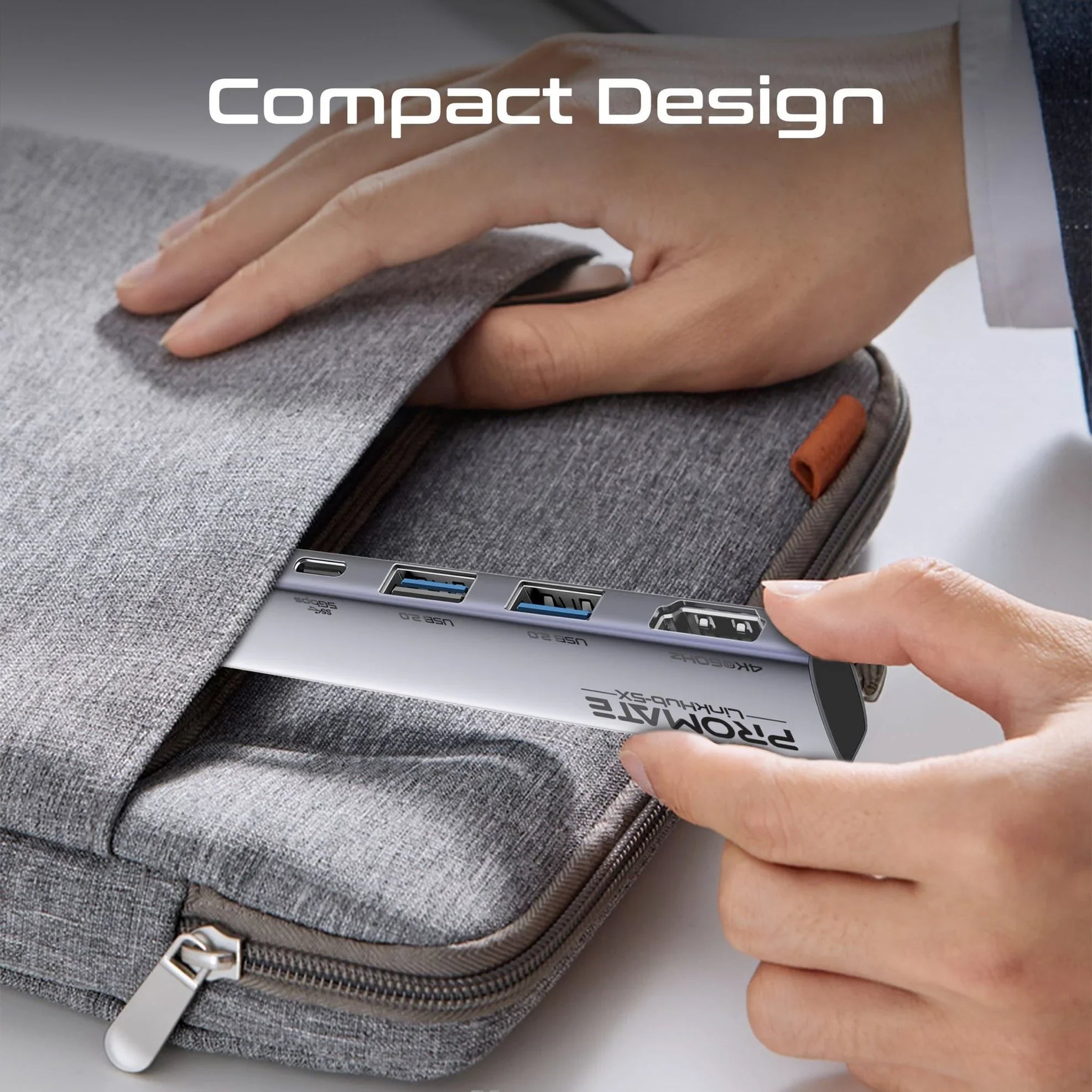 PROMATE 5-in-1 Multi-Port 100W PD Compact Hub with USB-C Connector. In ...