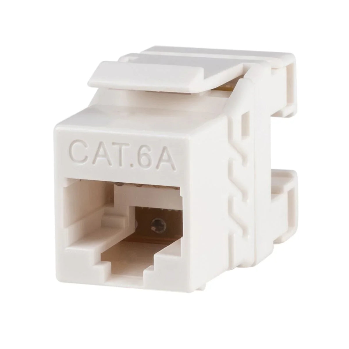 DYNAMIX Cat6A UTP Keystone RJ45 Slimline Jack. T568A/B Wiring. 50 micr ...
