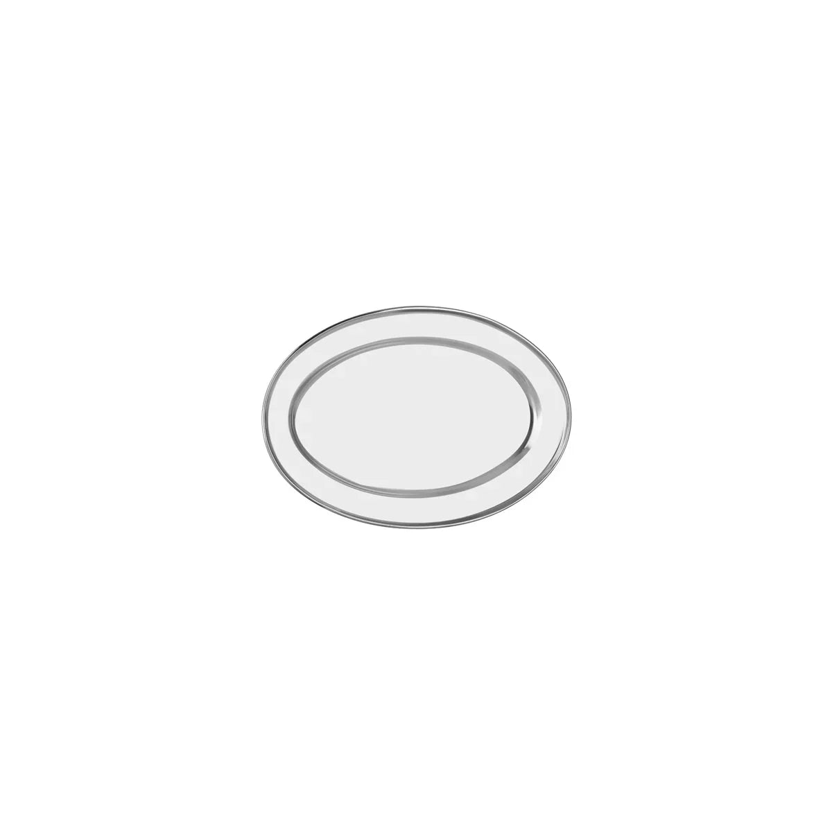 Chef Inox Oval Platter Rolled Edge Stainless Steel 250x200mm — LX2001 ...