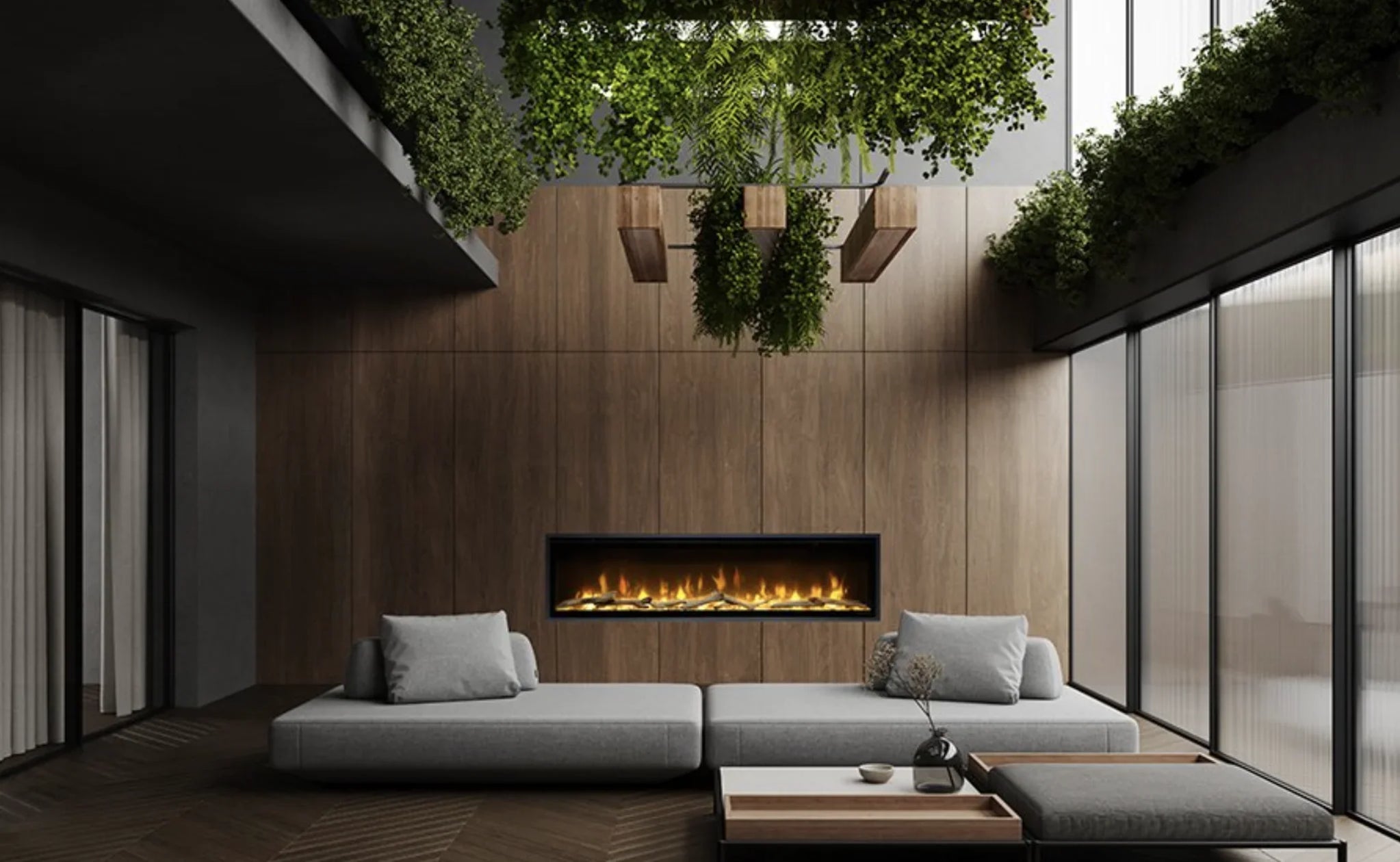 Dimplex Real Flame Ignite Evolve 2500mm 2kW Electric Fireplace - Black ...