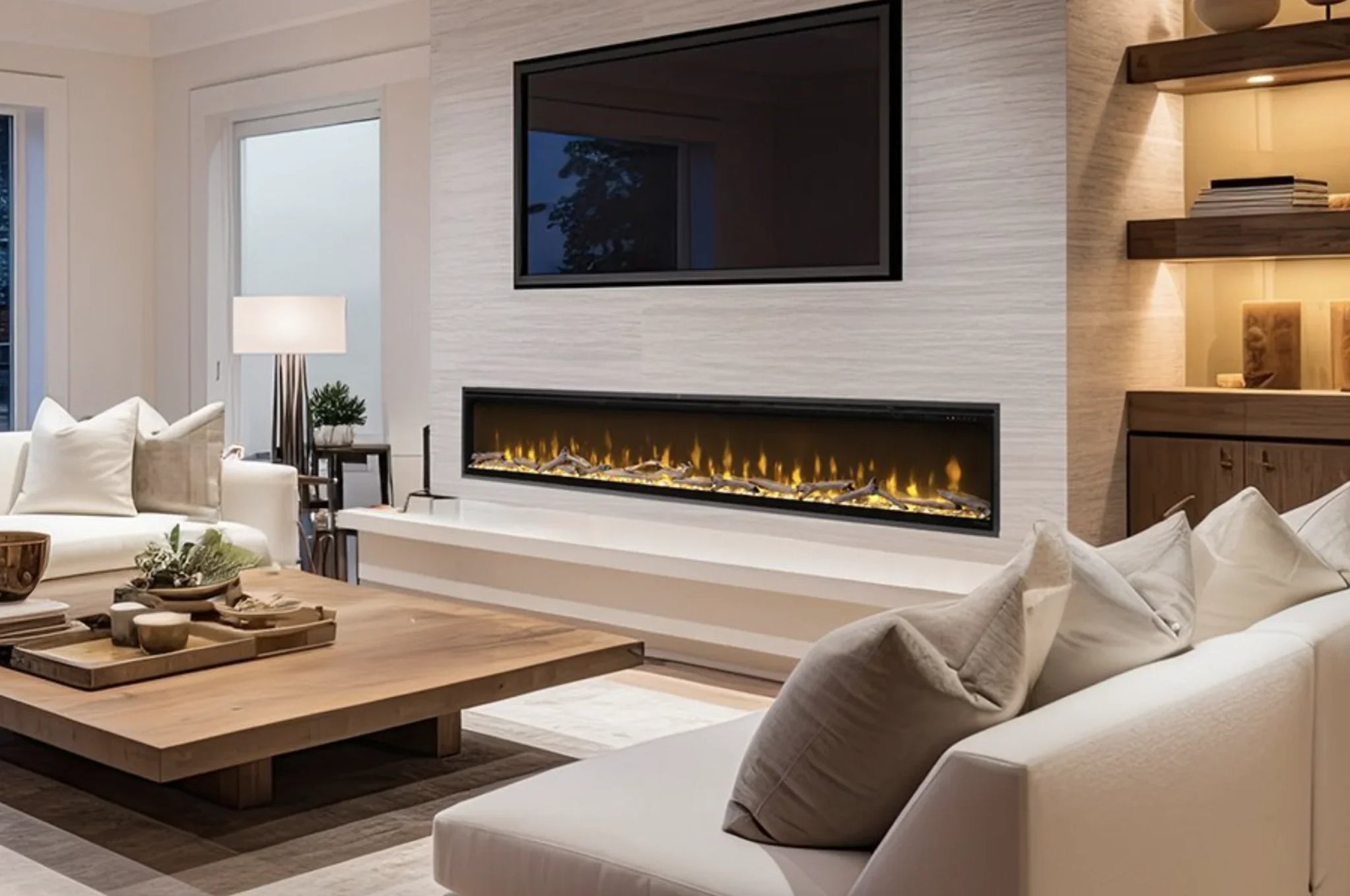 Dimplex Real Flame Ignite Evolve 2500mm 2kW Electric Fireplace - Black ...