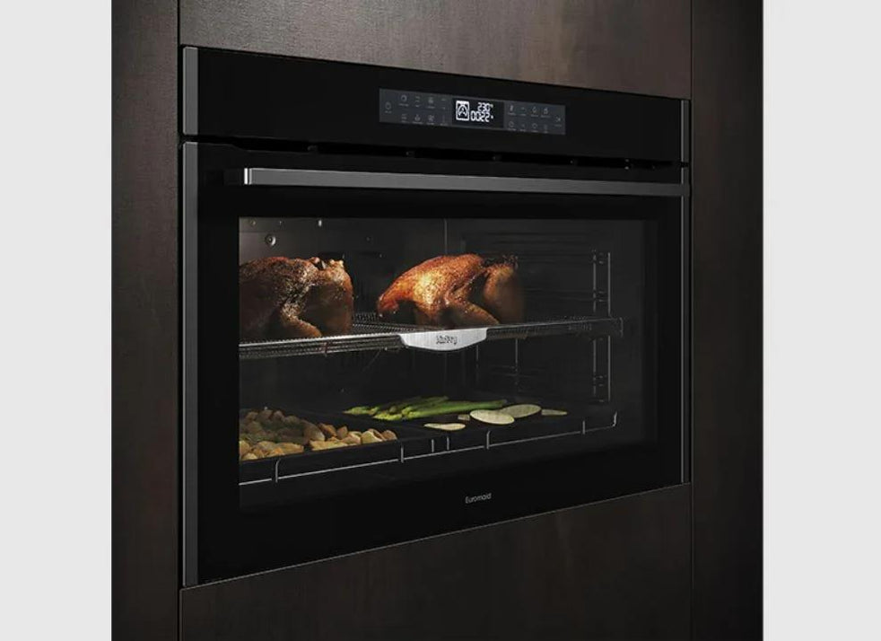 Euromaid 900mm 16-Function Built-in Oven with Air Fry - Dark Stainless ...