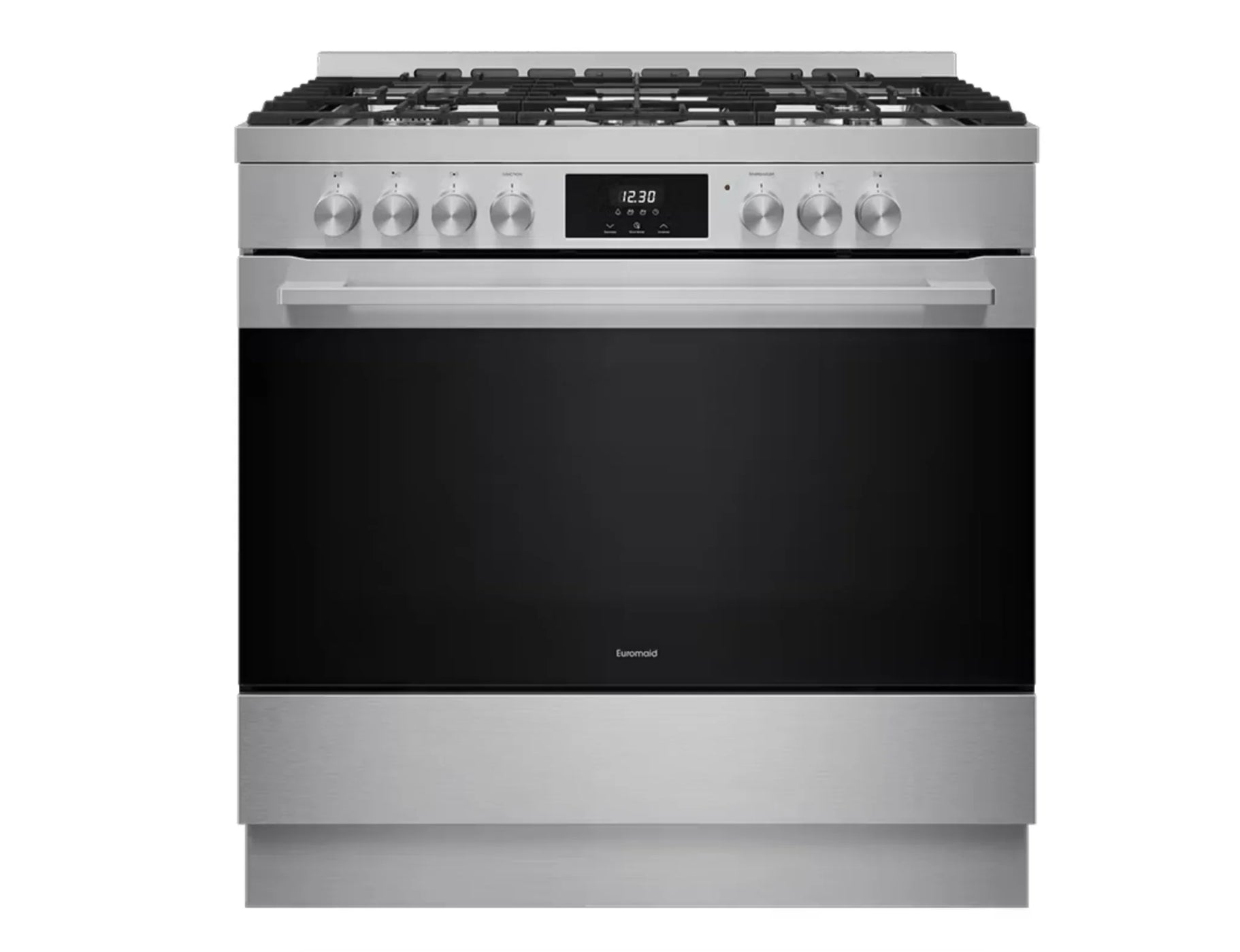 Euromaid 90cm Dual Fuel Freestanding Oven with Gas Cooktop - Stainless ...