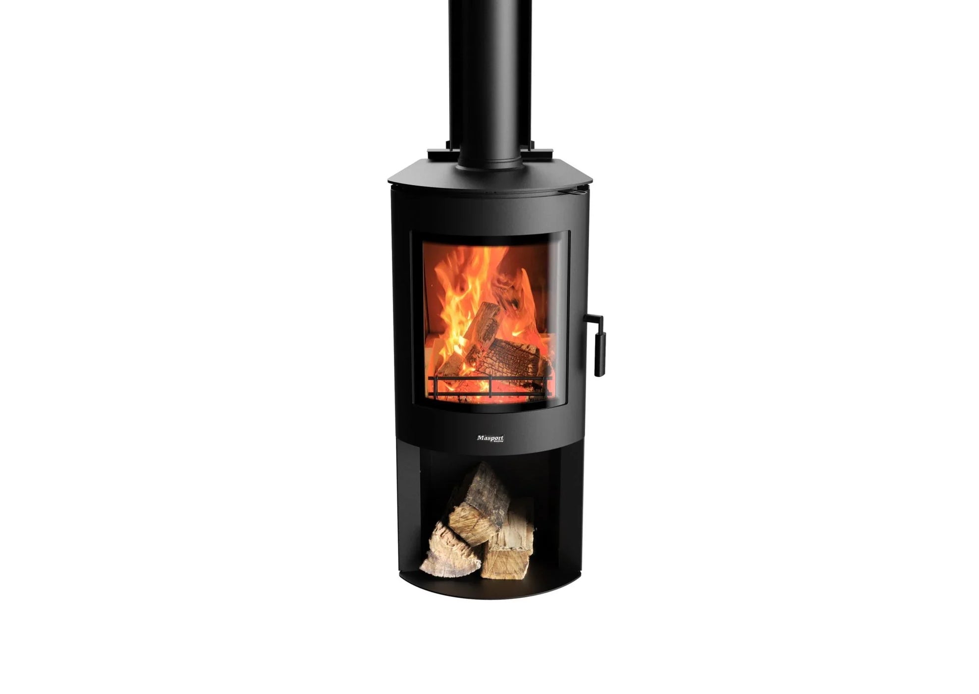 Masport Akaroa Mk II Wood Fire Fireplace Wood Stacker w/ Flue Kit Pack ...