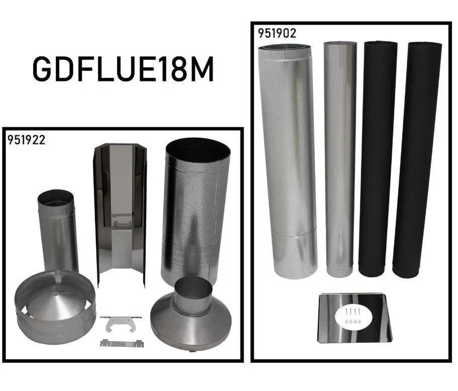 Nectre Masport Flue Kit for Akaroa Wood Fire 150mm x 4.2m Black ...