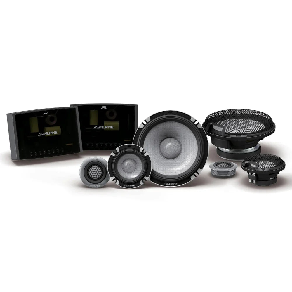 Alpine Type R 6.5" Pro Component Speaker 3-Way 100W Rms (R2 Series ...