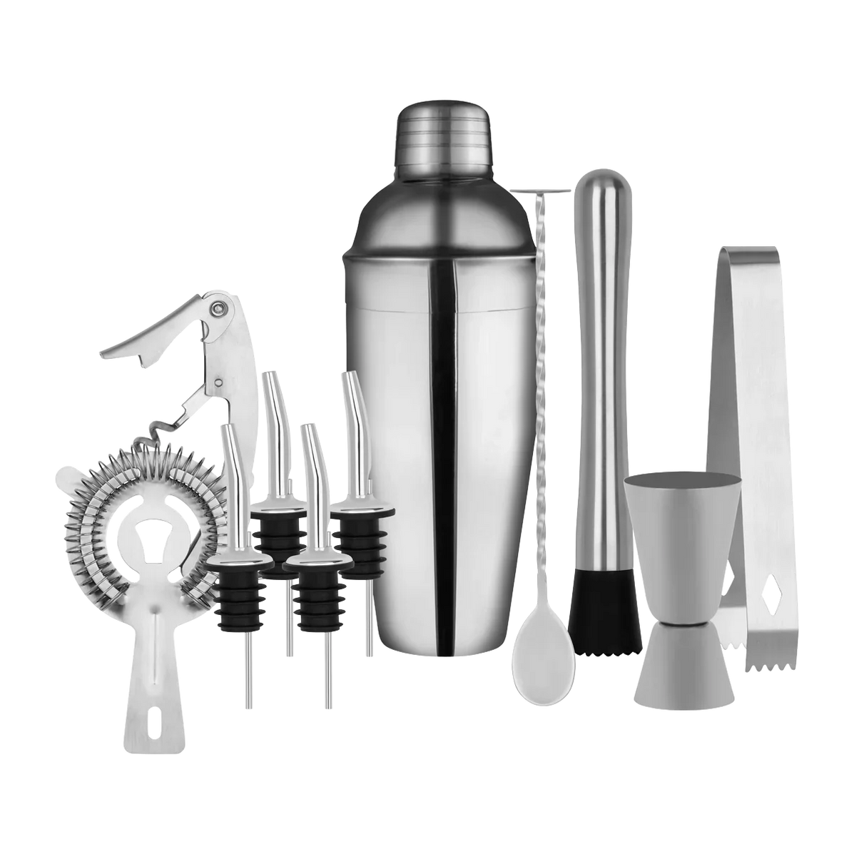 Zanzi Cocktail Set 11pc Stainless Steel In Bartender Bag — LX2001 ...