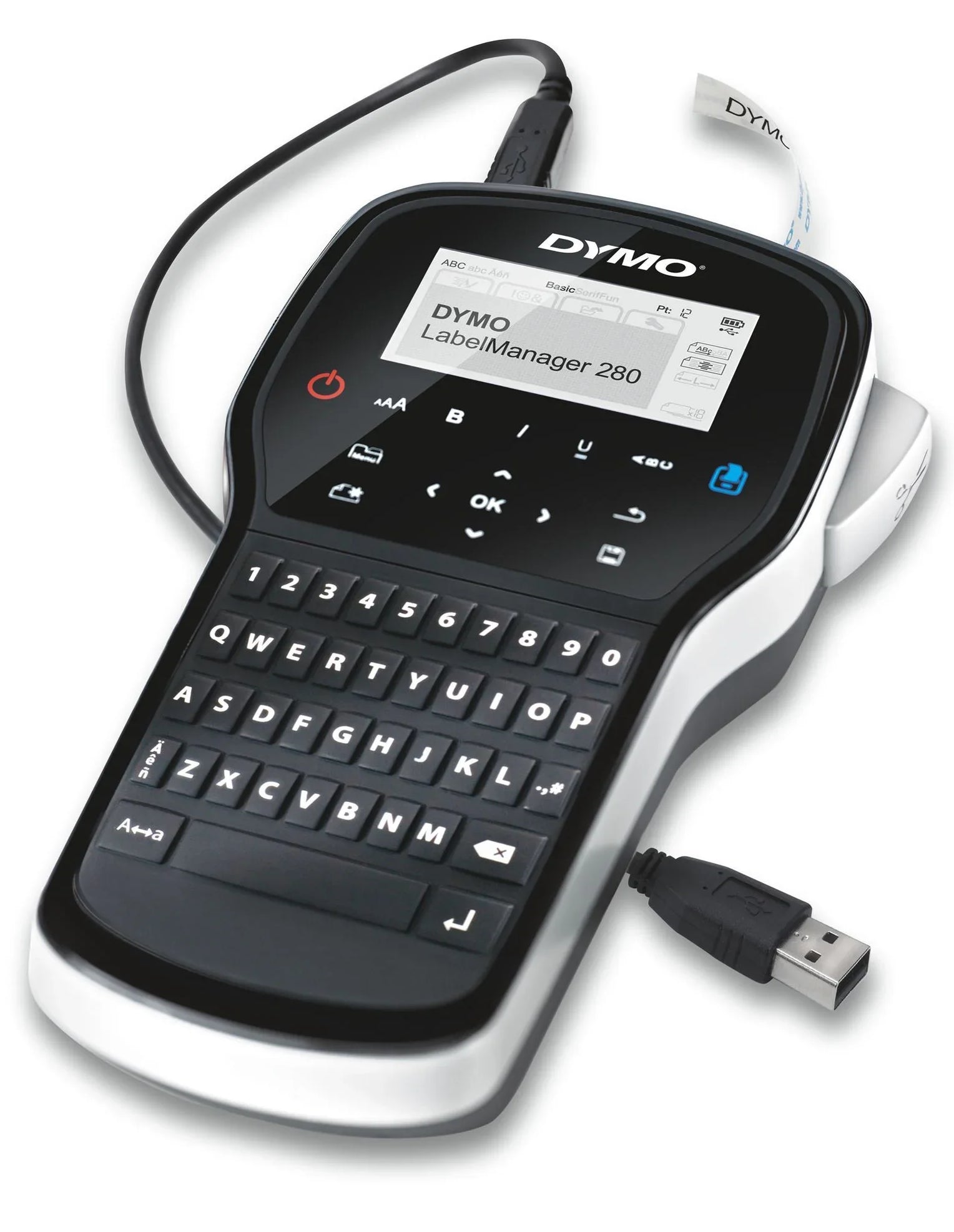 DYMO LabelManager 280P Portable Label Maker with QWERTY Keyboard. Quic ...