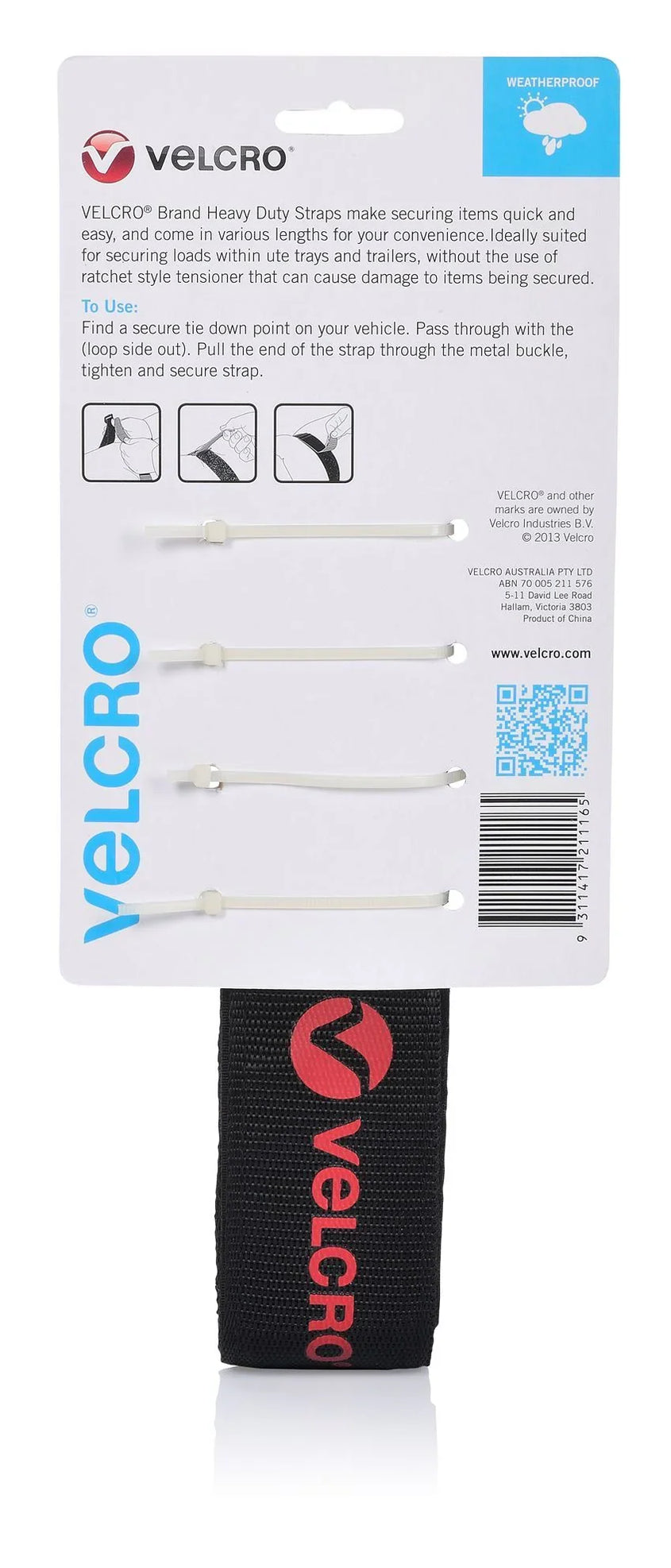 VELCRO Heavy Duty 3m x 50mm Tie Down Strap. Secure & Hold up to 100kgs ...