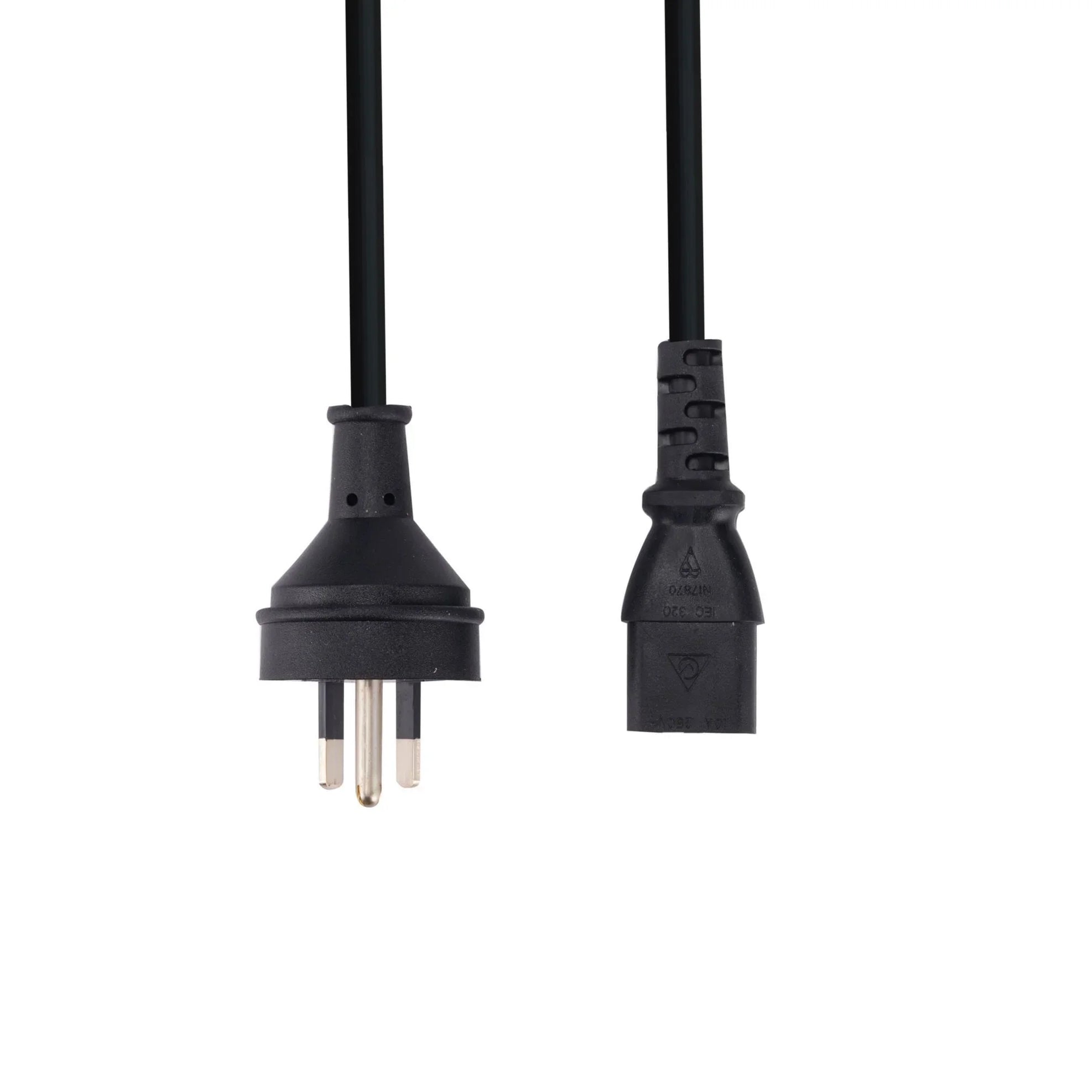 DYNAMIX 3m 3-Pin Plug to IEC Female Plug rounded Earth Pin. 10A. SAA P ...