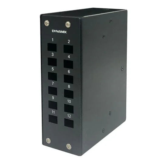 DYNAMIX 12 Port DIN Rail Fibre Enclosure LC Duplex / SC Simplex ...