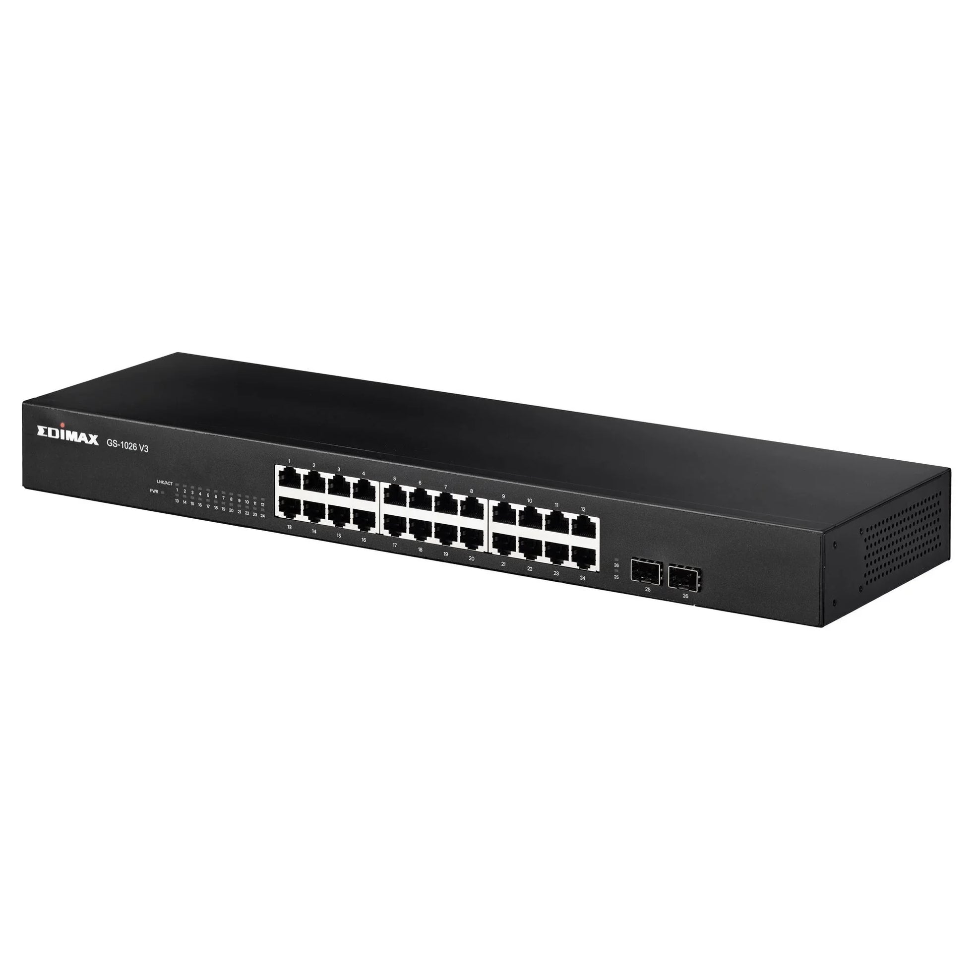 EDIMAX 24 Port Gigabit Rack-Mount Unmanaged Switch + 2 SFP Ports. High ...