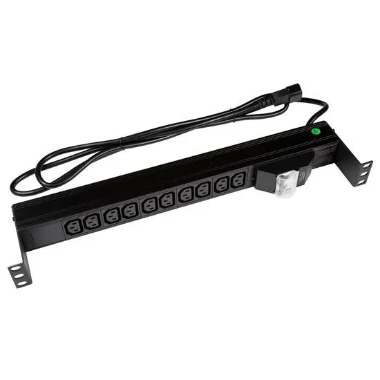 DYNAMIX 10 Outlet Horizontal Power Rail (10A IEC C13) with 6KA C-Curve ...