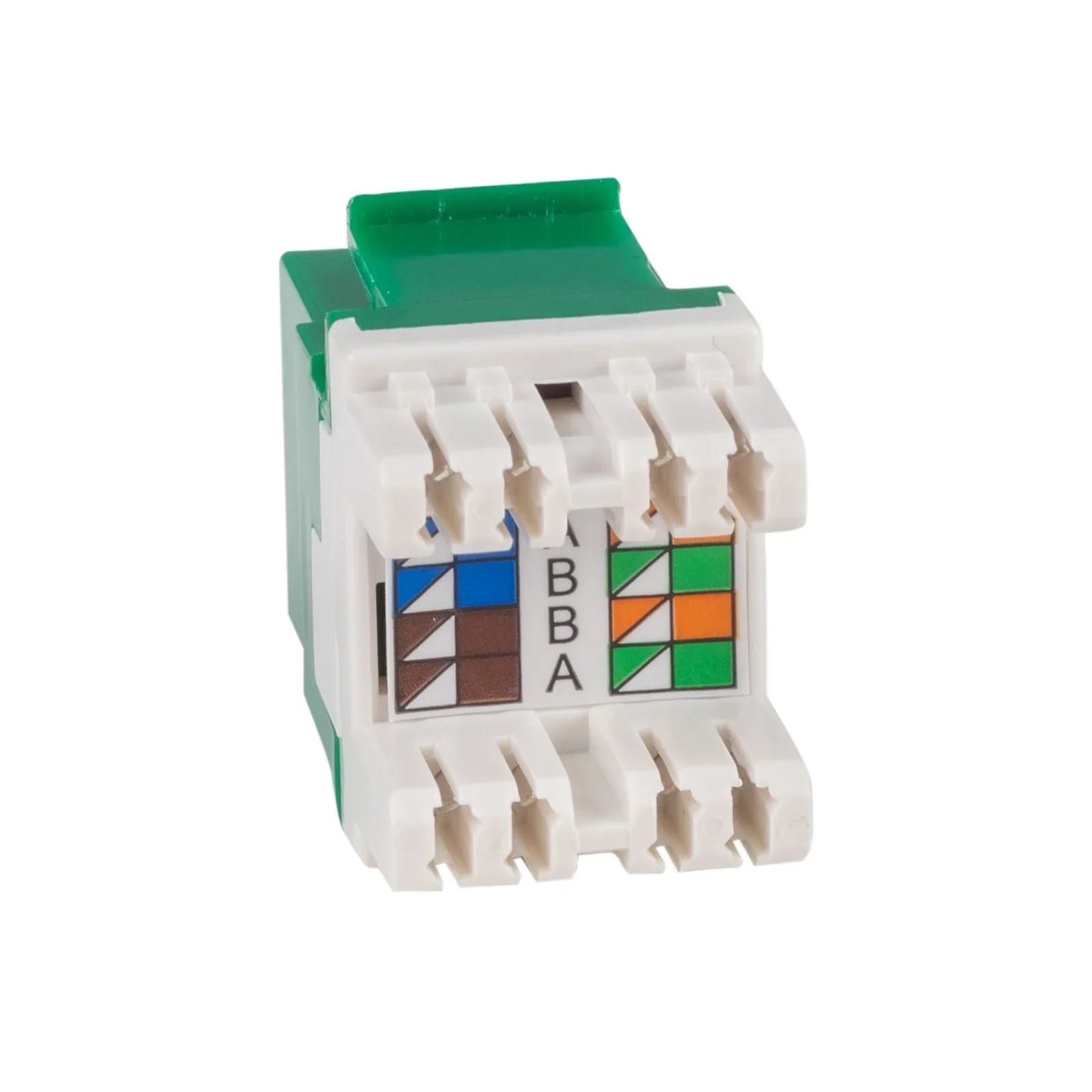 DYNAMIX Cat6 GREEN Keystone RJ45 Jack for 110 Face Plate T568A/T568B W ...