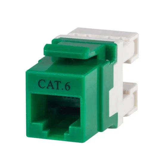 DYNAMIX Cat6 GREEN Keystone RJ45 Jack for 110 Face Plate T568A/T568B W ...