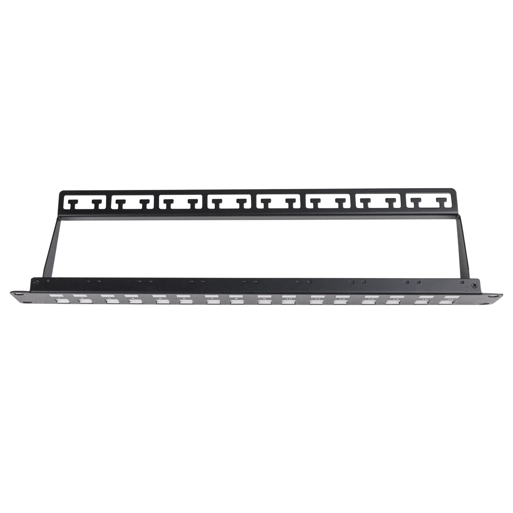 DYNAMIX 16 Port Unloaded Patch Panel, Shuttered Keystone Inserts, 1RU ...