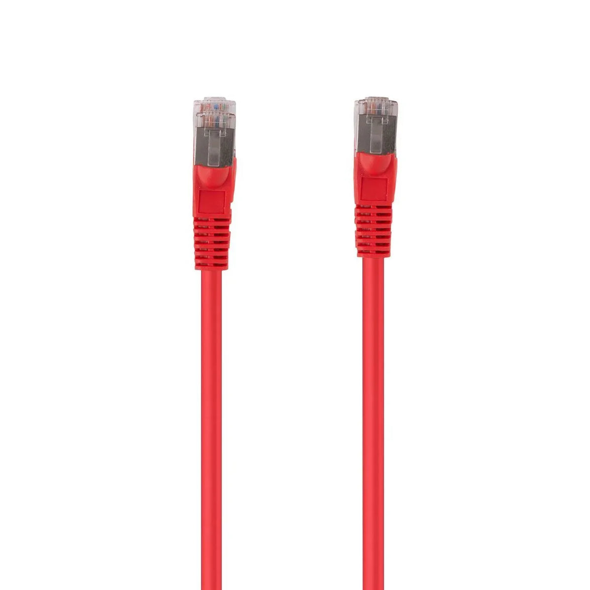 DYNAMIX 1m Cat6A S/FTP Red Slimline Shielded 10G Patch Lead. 26AWG (Ca ...