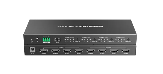 LENKENG 4K 4x4 Matrix Switch. 4x HDMI 2.0 inputs and outputs. to 18Gbp ...
