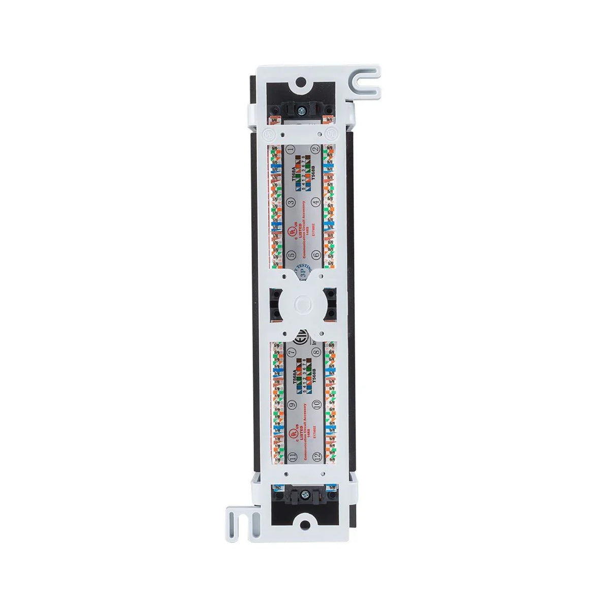 DYNAMIX Mini 1U RJ45 12 Port Patch Panel, Cat6 T568A & T568B Wiring Di ...