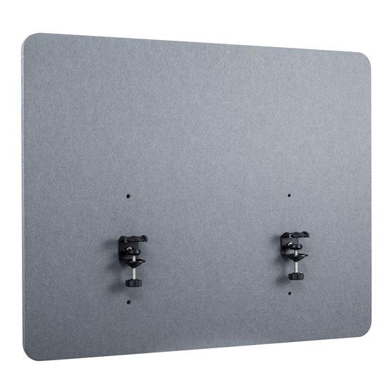 BRATECK .75m Desktop Privacy Panel with 2x Heavy-Duty Clamp. Felt Surf ...